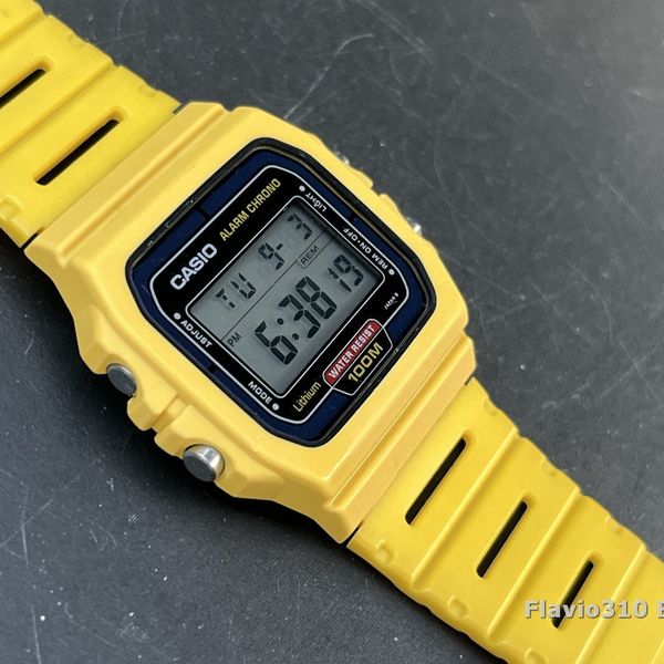 Very Rare 1988 Vintage CASIO Yellow W-720 (549) Japan T 38mm Watch ...