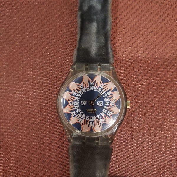 1994 Multiple Hands Paradox Geometric Swiss Made Swatch Watch Quartz ...