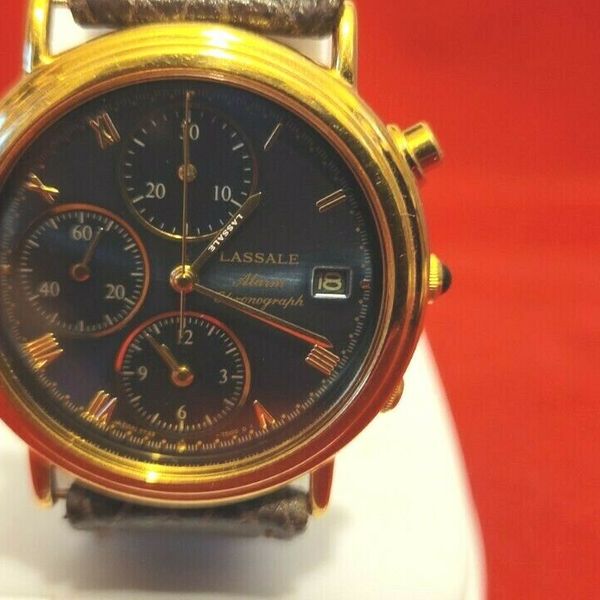Lasalle [Seiko] Mens Chronograph Alarm Vintage Wristwatch Excellent Works | WatchCharts Marketplace