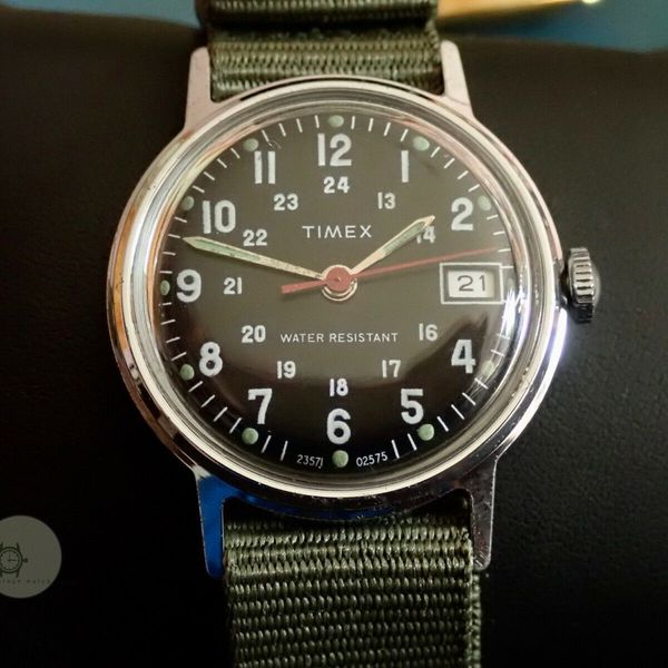 Great vintage military type watch Timex sprite GB recently serviced ...