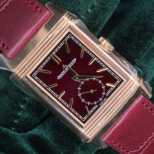 FSOT: 2025 NEW UNWORN Jaeger LeCoultre Reverso Burgundy Red Dial Pink ...