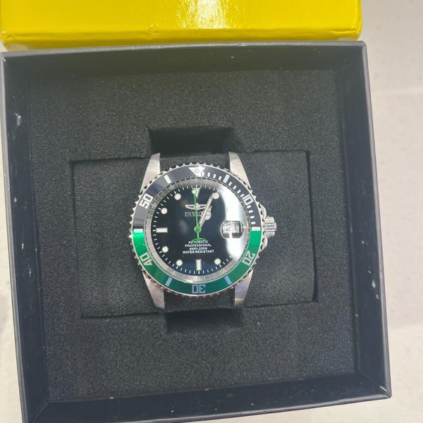 Invicta Watch Diver Black Dial Unidirectional Rotating Bezel 29177 USED ...