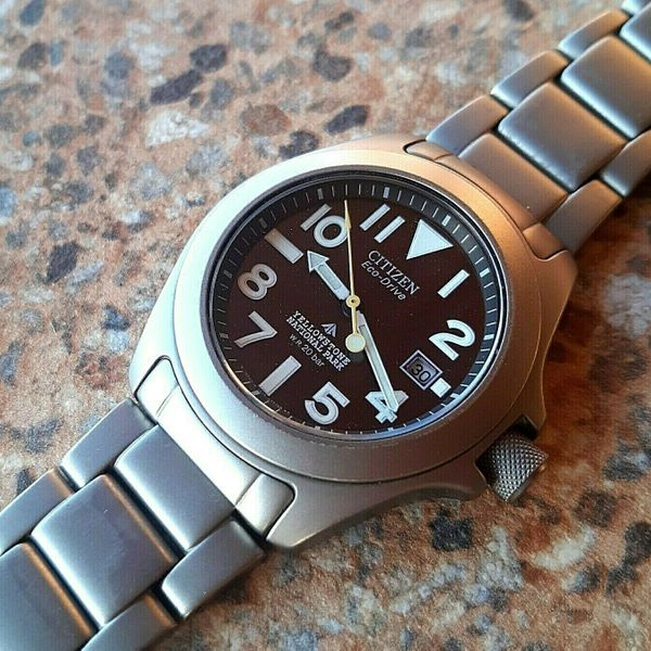 Citizen Eco-Drive 7828-H21963 Ray Mears Titanium Yellowstone National ...