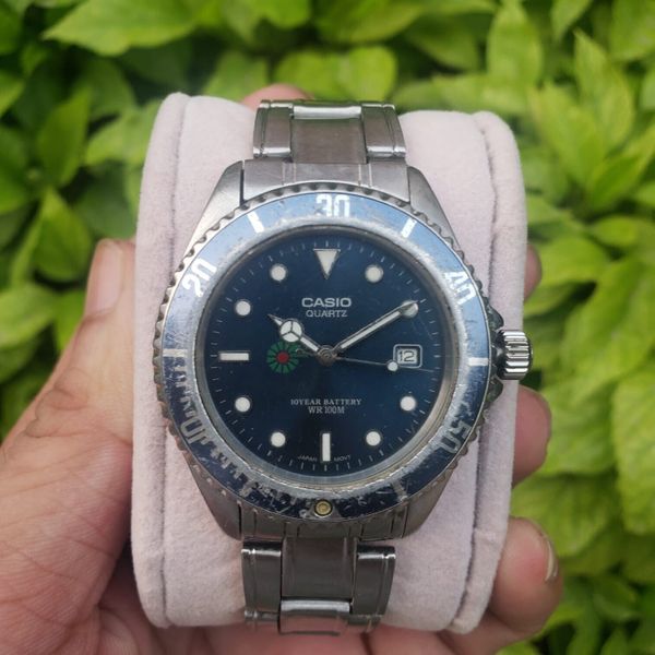 Rare vintage Casio divers MTD-1043 Stainless Steel Quartz Men's Watch ...