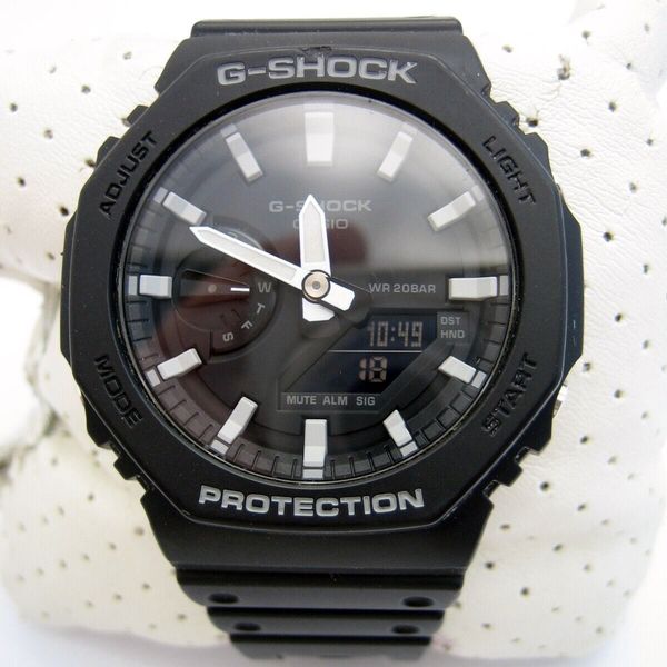 CASIO G-SHOCK BLACK OCTAGON SERIES WATCH GA-2100-1AER ANADIGITAL MENS ...