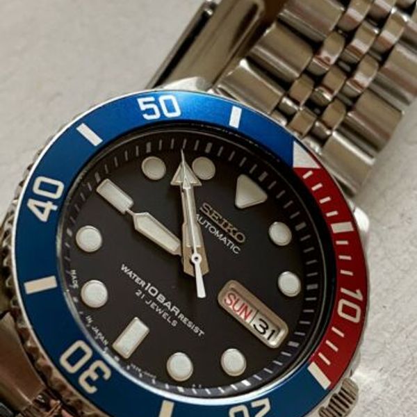 SEIKO SUBMARINER DIVER 7S26-0040 SKX033J 10 BAR AUTOMATIC MEN'S WATCH ...