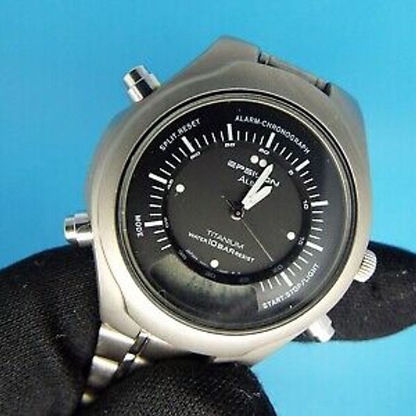 Vintage Seiko Alba Digital Analogue Watch Titanium EPSILON V071-0050 ...