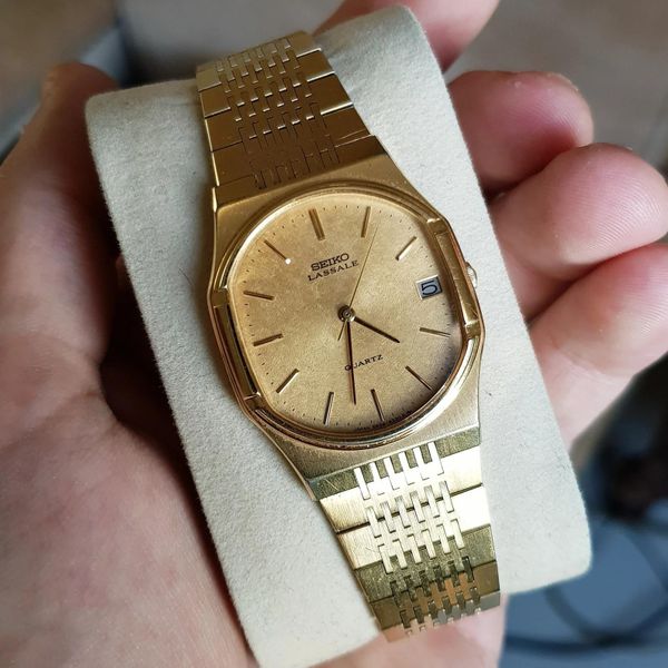 [WTS] 1980s Seiko Lassale 5932-5229 - Papyrus Dial - 18k Gold Plated ...