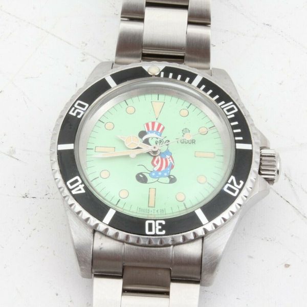 Tudor Submariner Small Rose Sub Mickey Dial Green Dial ref.7016 / 0 Men ...