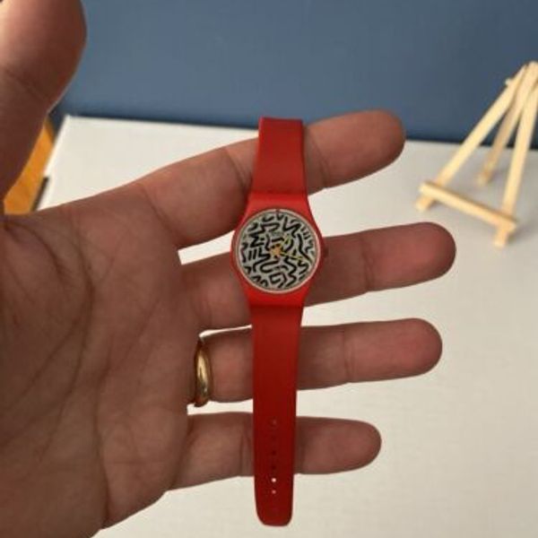 Vintage Swatch Watch Squiggly LR104 1984 Womenâ s Unisex Original Band ...