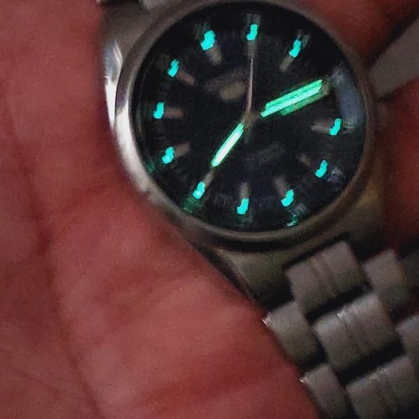 Vintage Seiko 5 Automatic WATCH 21 Jewels Blue dial exhibition case ...