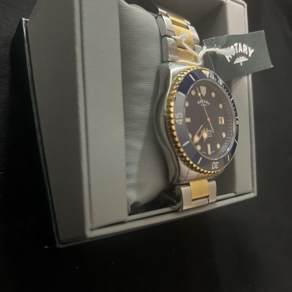 Rotary Seamatic Two Tone 42mm Stainless Steel Automatic Men's Watch ...