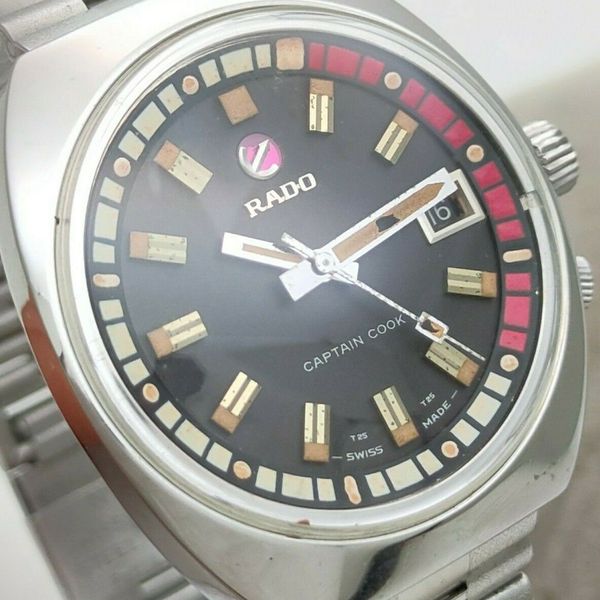 Vintage Rado Captain Cook MKII Ref. 11773 Stainless Steel Automatic Men ...