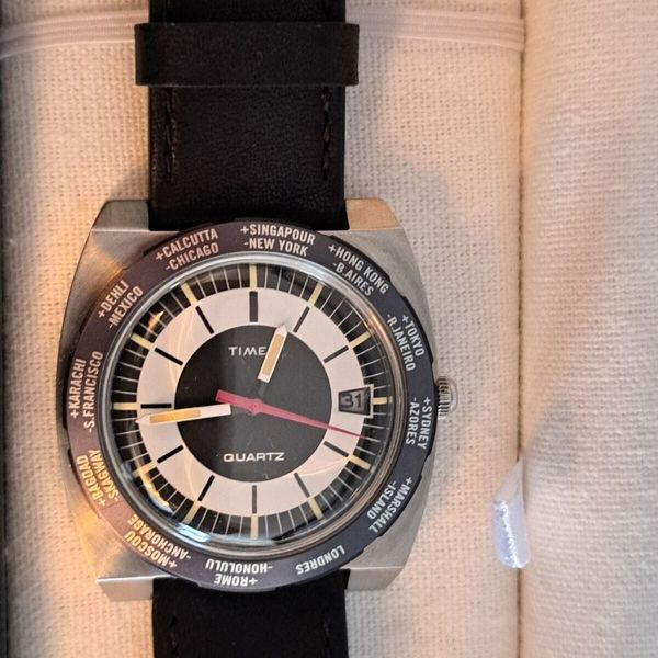 Timex World Time 1972 Reissue Watch TW2V69500 | WatchCharts Marketplace