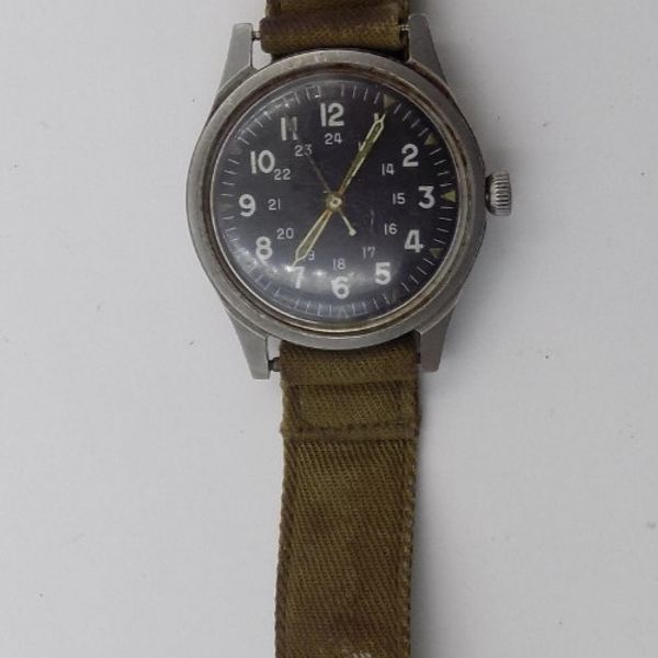 Vintage 1964 Military Issue Benrus Mil-W-3818B DTU 2A/P Hand Wind Wrist ...