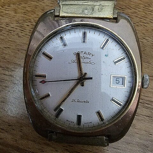 Rare Vintage Swiss Made Rotary 21 Jewels Automatic Gents Bracelet Watch ...