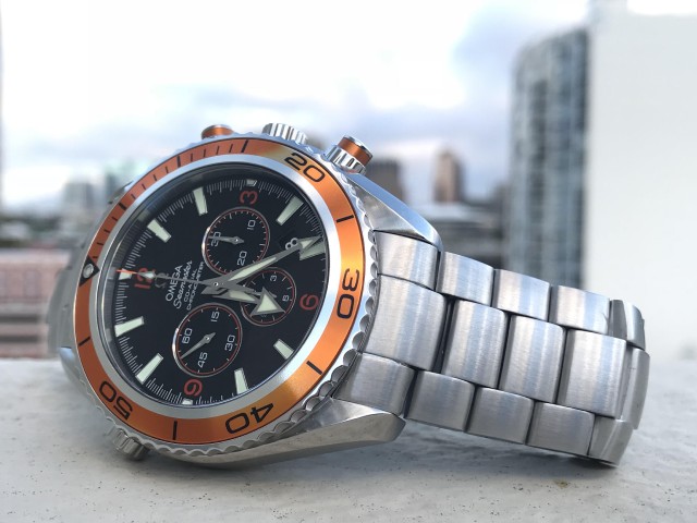 FS: FS: Orange Omega Seamaster Planet Ocean Co-Axial Chronograph 45mm ...