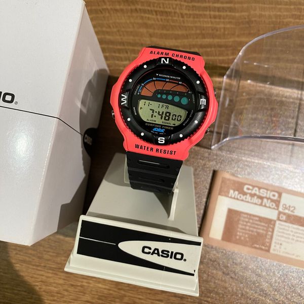 CASIO SUF-100 Surfing Timer Rare Vintage Digital Watch NOS NIB ...