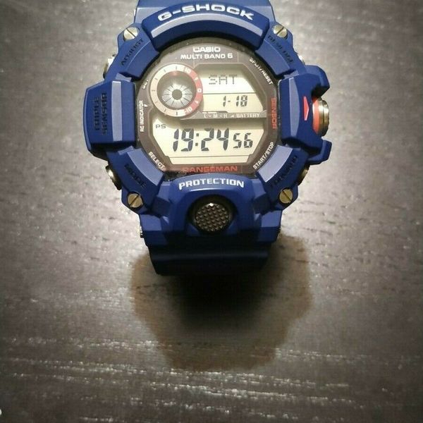 CASIO G-SHOCK RANGEMAN GW-9400 BLUE RED CUSTOM WATCH TRIPLE SENSOR | WatchCharts Marketplace