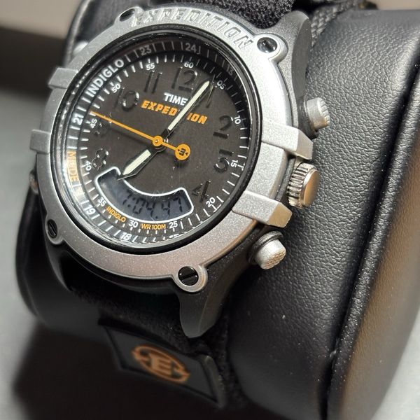 Timex Expedition T49741 Menâ s Watch Analog Digital Black Dial 100M NEW ...