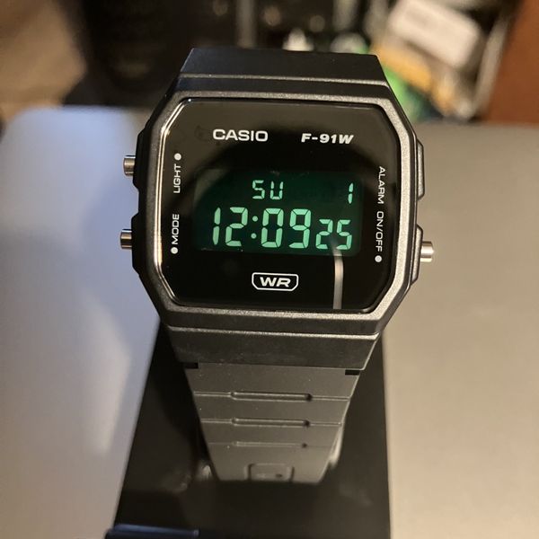 Custom Casio F91WB with Inverted Screen and Glow in the Dark Mods ...
