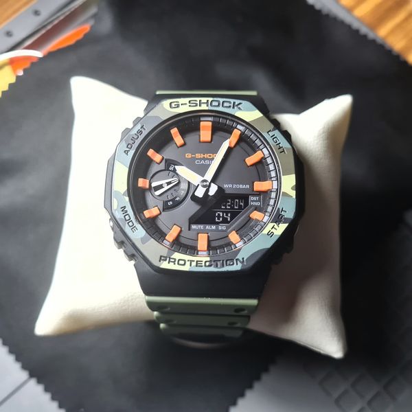 Casio G-SHOCK GA-2100SU-1AER Camo Custom Casioak Luminous Mod GA-2100 ...