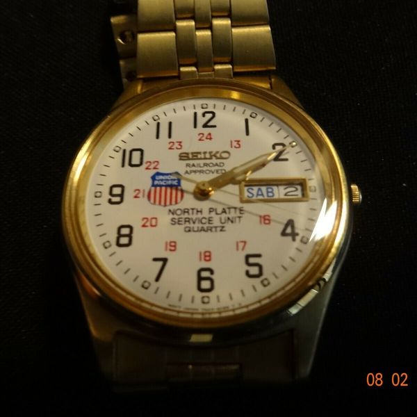 NICE VINTAGE SEIKO RAILROAD APPROVED North Platte Service Unit UNION ...
