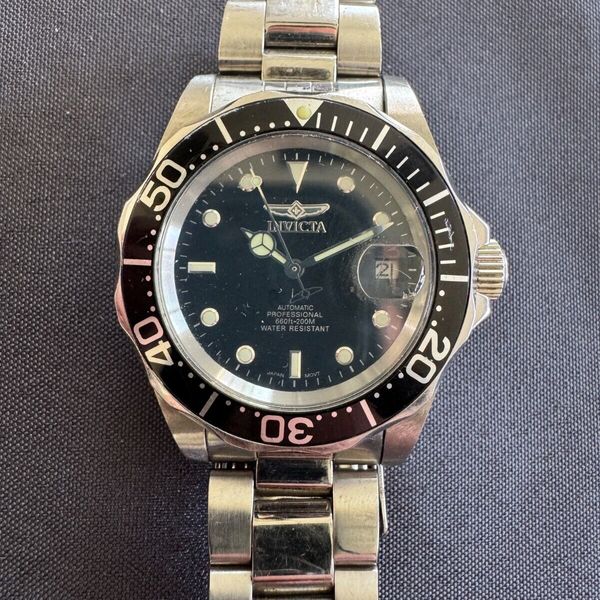 Invicta Automatic Professional Diver Men's Watch Black Dial ...