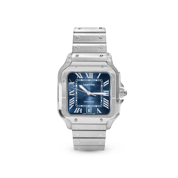 New 2025 Cartier Santos WSSA0071 Blue | WatchCharts Marketplace