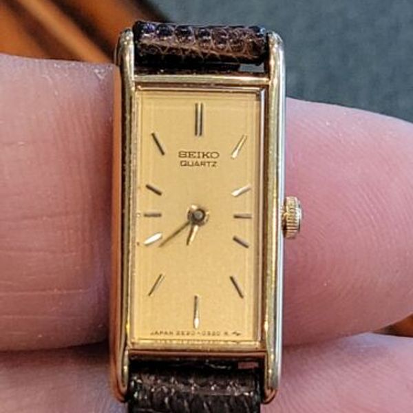 Original Vintage Seiko Quartz Gold Tone Ladies Watch, 2E20-5239 0320 New battery | WatchCharts ...