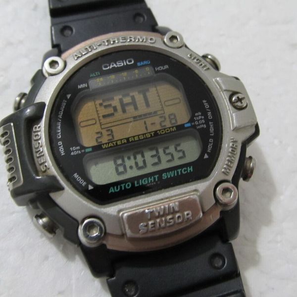Rare Vintage 1995 Casio Pathfinder PAT-30. Module 1405 Twin Sensor Alti ...