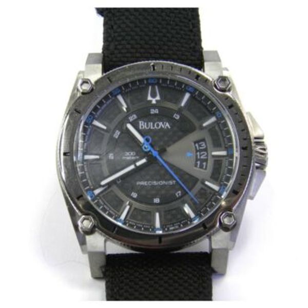 Mens Bulova Precisionist Champlain 96B132 stainless steel quartz wrist ...