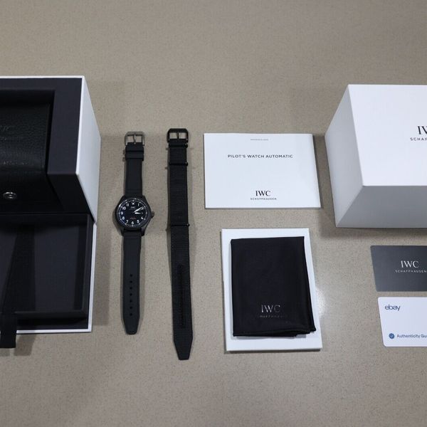 IWC Pilotâ s Watch Automatic Top Gun 41mm Ceramic IW326906 Full Set w ...