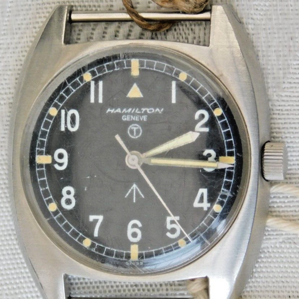 1975 HAMILTON GENEVE ROYAL NAVY HMS NUBIAN MILITARY WRISTWATCH WATCH ...