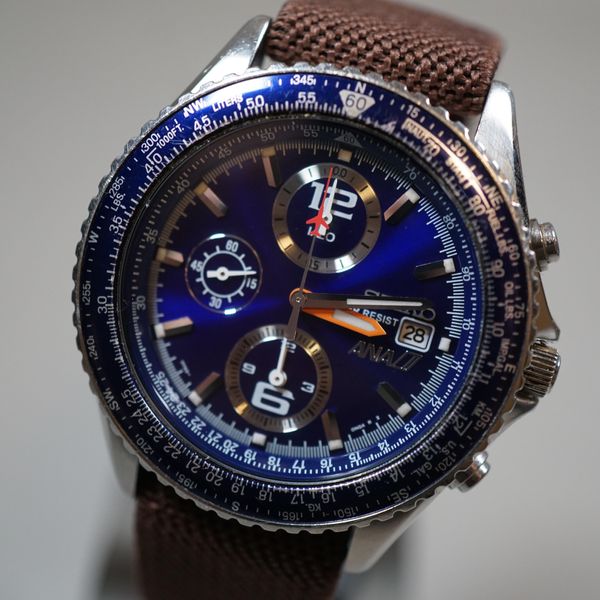 [WTS] Seiko Flightmaster 7T92-0CF0 ANA Chronograph Tachymeter Pilots ...