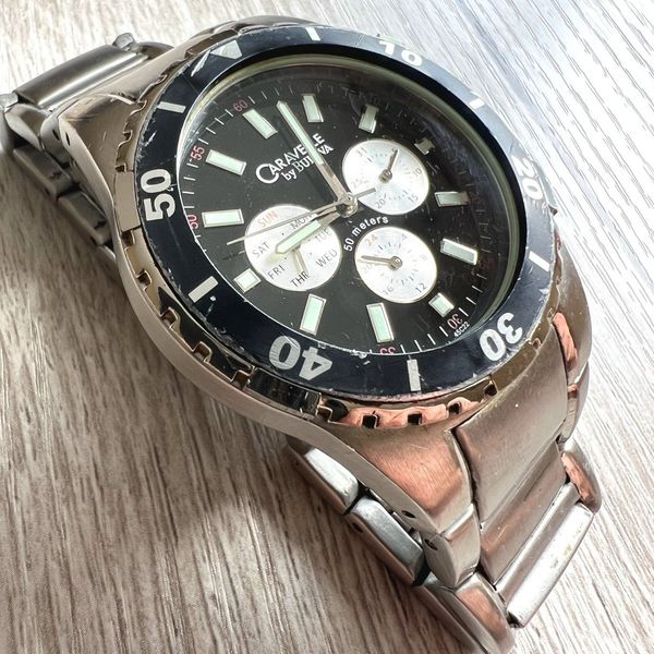 Caravelle by Bulova Menâ s rotating bezel divers style watch (read ...