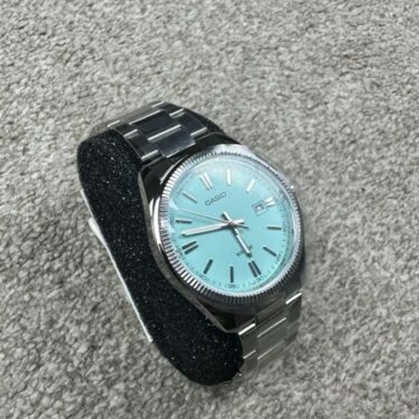 Casio Blue Dial 44mm Silver Steel Watch â ¢ MTP-1302PD-2A2VEF(Casio ...