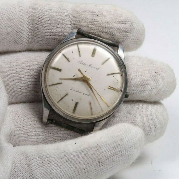 Vintage SEIKO MARVEL 14038 DIASHOCK 17J FOR PARTS OR REPAIR Watch JAPAN ...