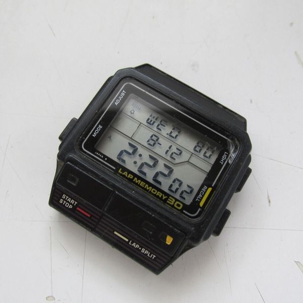 Iper Rare Vintage (1987) Casio SDB-300W Lap Memory 30 Watch Japan New ...