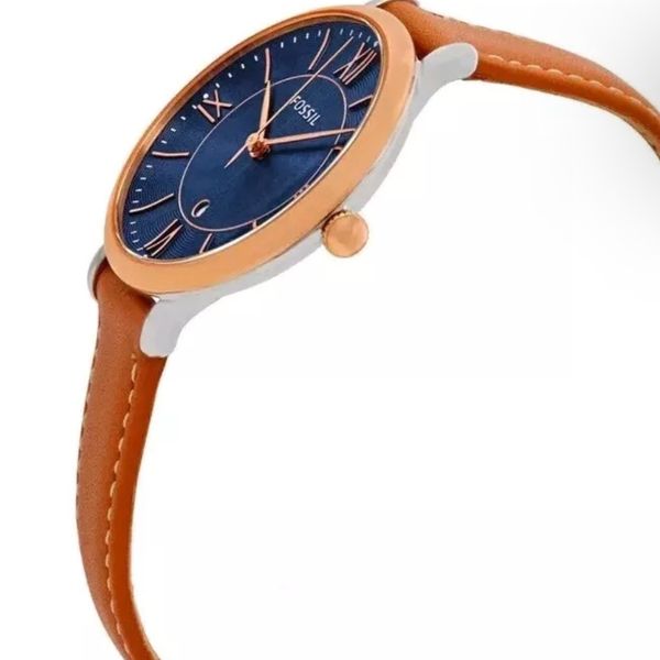 FOSSIL Jacqueline Blue Dial Ladies Leather Watch ES4274 | WatchCharts ...