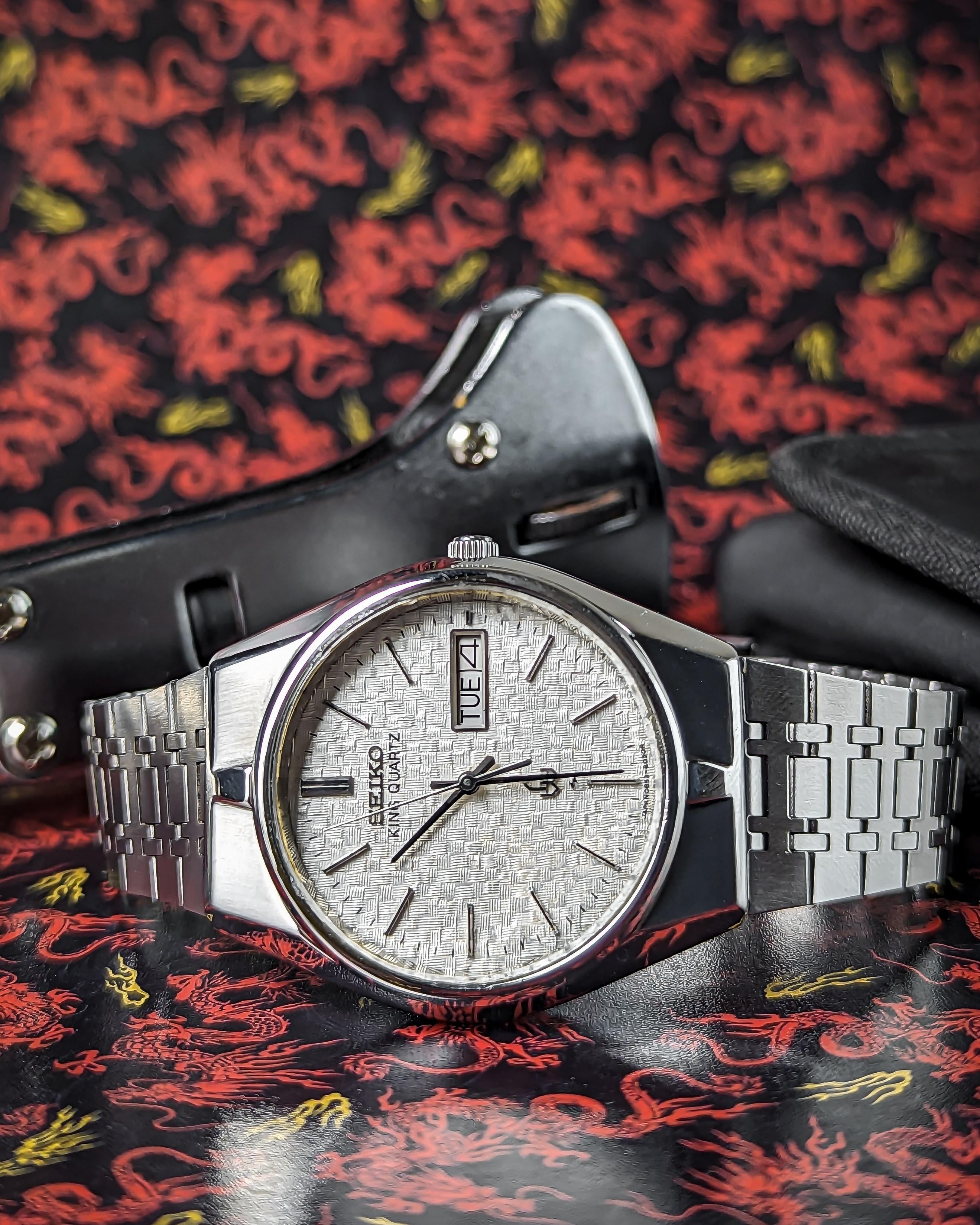 [WTS] Vintage Seiko King Quartz - 0853-8030 - Rare Ice Tatami Dial - 5J ...