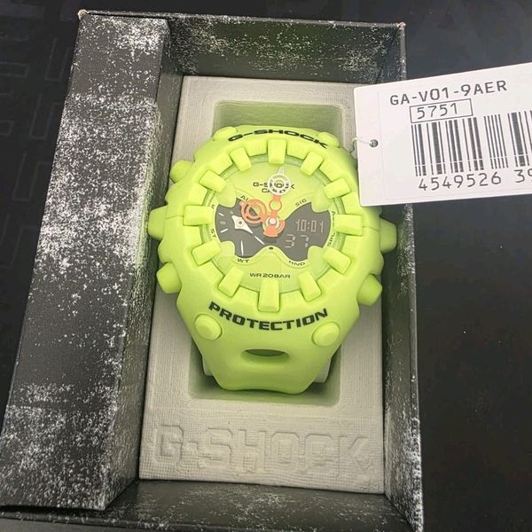 Casio G Shock GA-V01-9AER, Neon Green, Brand New, Unused, Complete Box ...