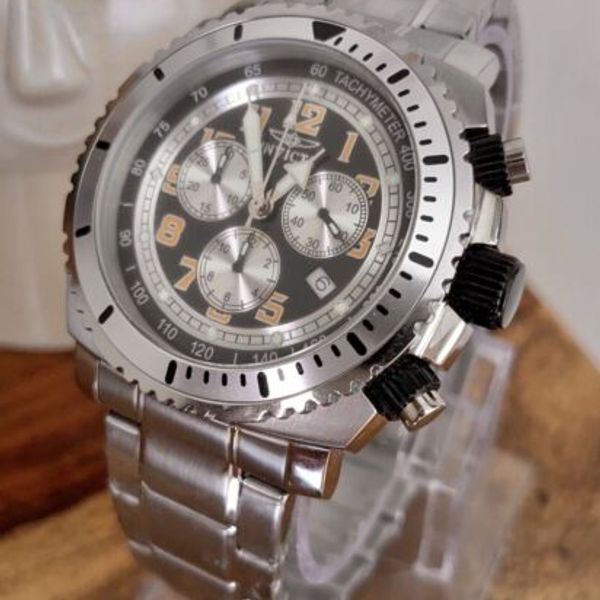 INVICTA SPECIALTY CHRONOGRAPH - VERY RARE WATCH + EXTRA LEATHER STRAP ...