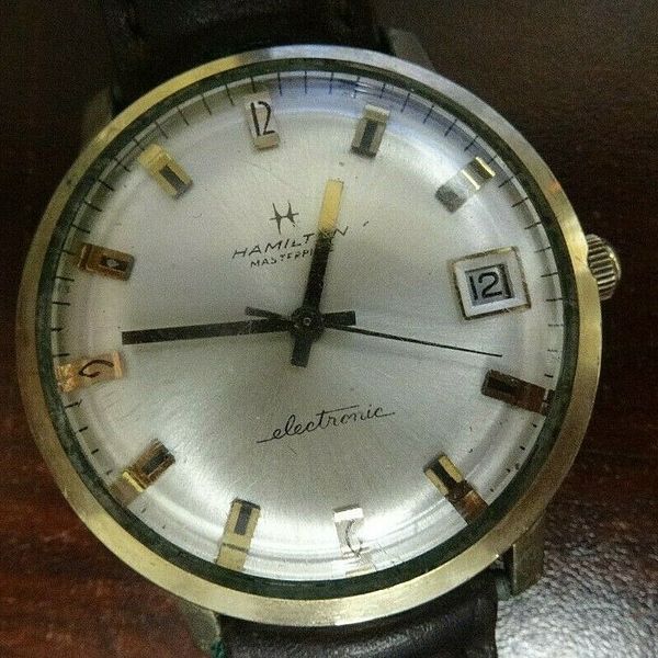 Vintage 10k Gold Filled Hamilton masterpiece Electronic Men's ...