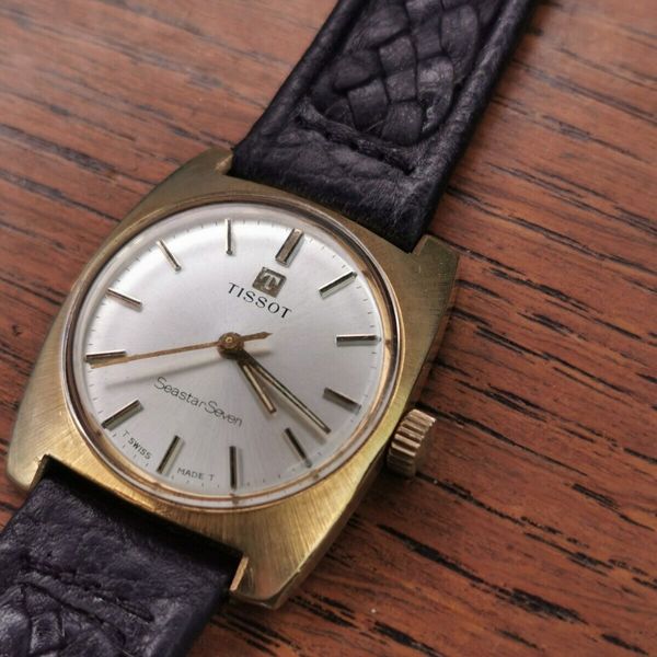 Tissot Seastar Seven Monobloc / Waterproof Case Gold Plated Watch ...