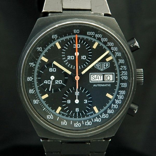 HEUER Pasadena Automatic CHRONOGRAPH WATCH 17J 7750 Pre-TAG VTG RARE ...