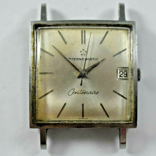 Vintage Eterna Matic Centennaire Automatic Date Wrist Watch READ! lot.k ...