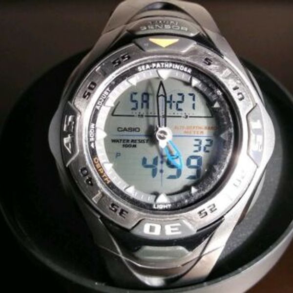 Casio Sea Pathfinder SPF-60 Model 2782 Twin Sensor ALTI-DEPTH-BAROMETER ...