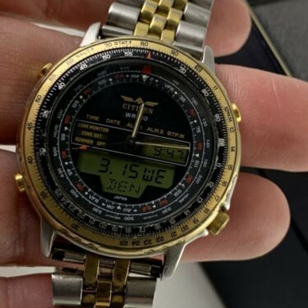 Citizen C080-088611K Wingman. Ana-Digi. Aviator Pilot World Timer Watch | WatchCharts Marketplace