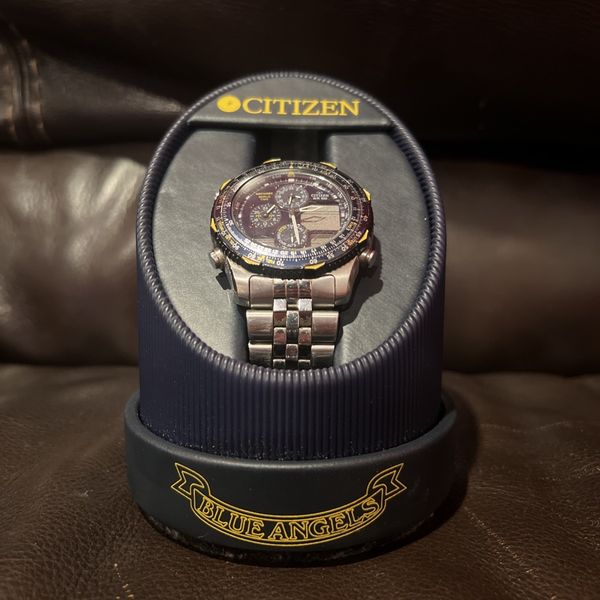 Citizen Blue Angels Navihawk World Time Watch Chrono Date C300-Q00842 ...